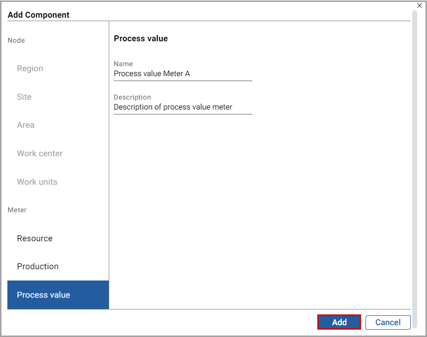 Add Process value Meter