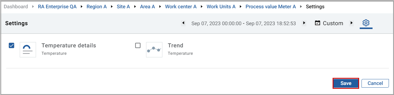 Process Value Meter Dashboard