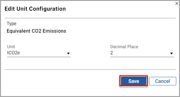 Edit Enterprise Default Unit