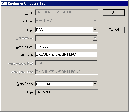 Change the default tag separators for a PC-based phase