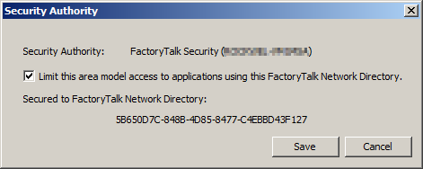 Secure an area model