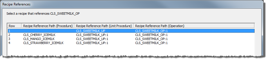 Find Recipe References overview