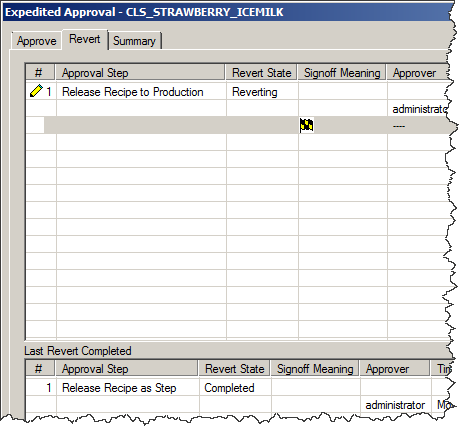 Revert a recipe approval