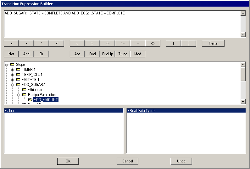 Assign a transition expression