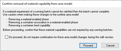 Material capability removal