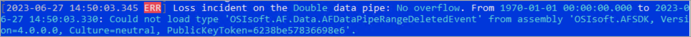 Troubleshooting the Asset Framework (PI-AF) Connector