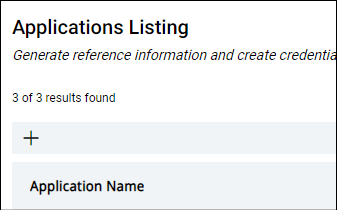 Cannot view the [Add] icon to register application