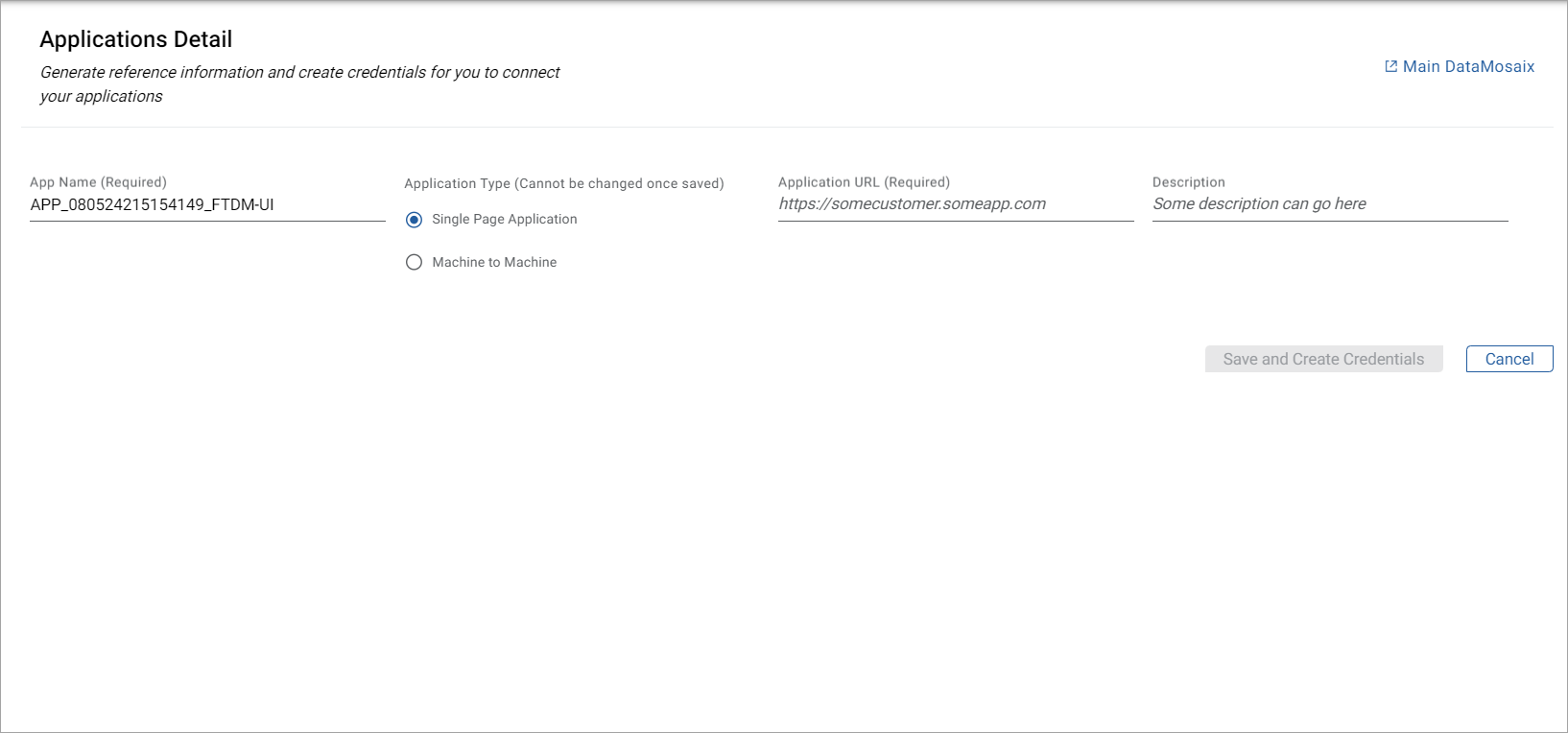 Register Single Page Application