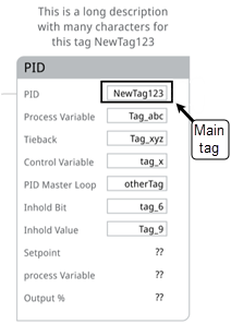 Tag descriptions in the Ladder Editor