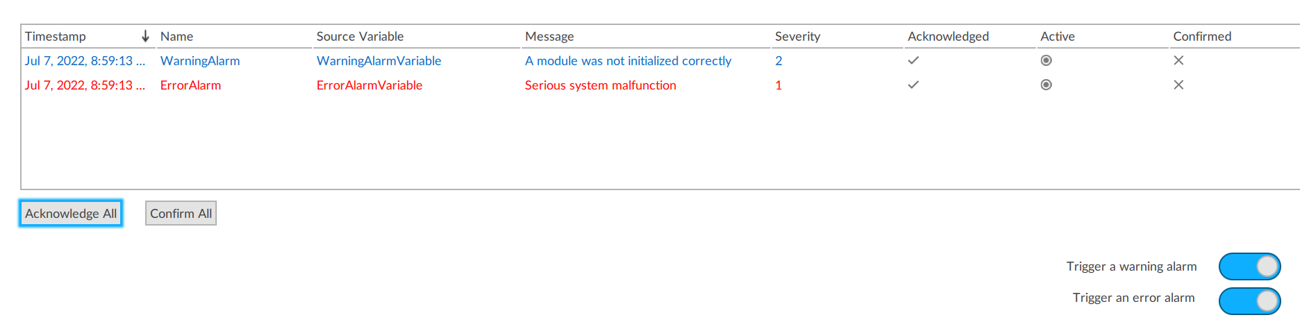 Develop A Color Coded Alarm Dashboard
