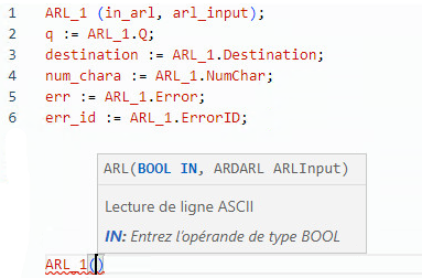 ARL (ligne de lecture ASCII)