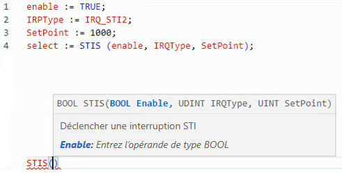 STIS (sélectionner un démarrage temporisé)