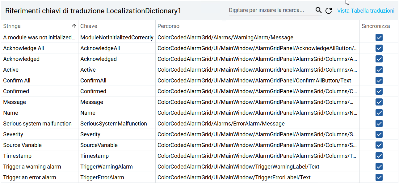 Configure a localization dictionary