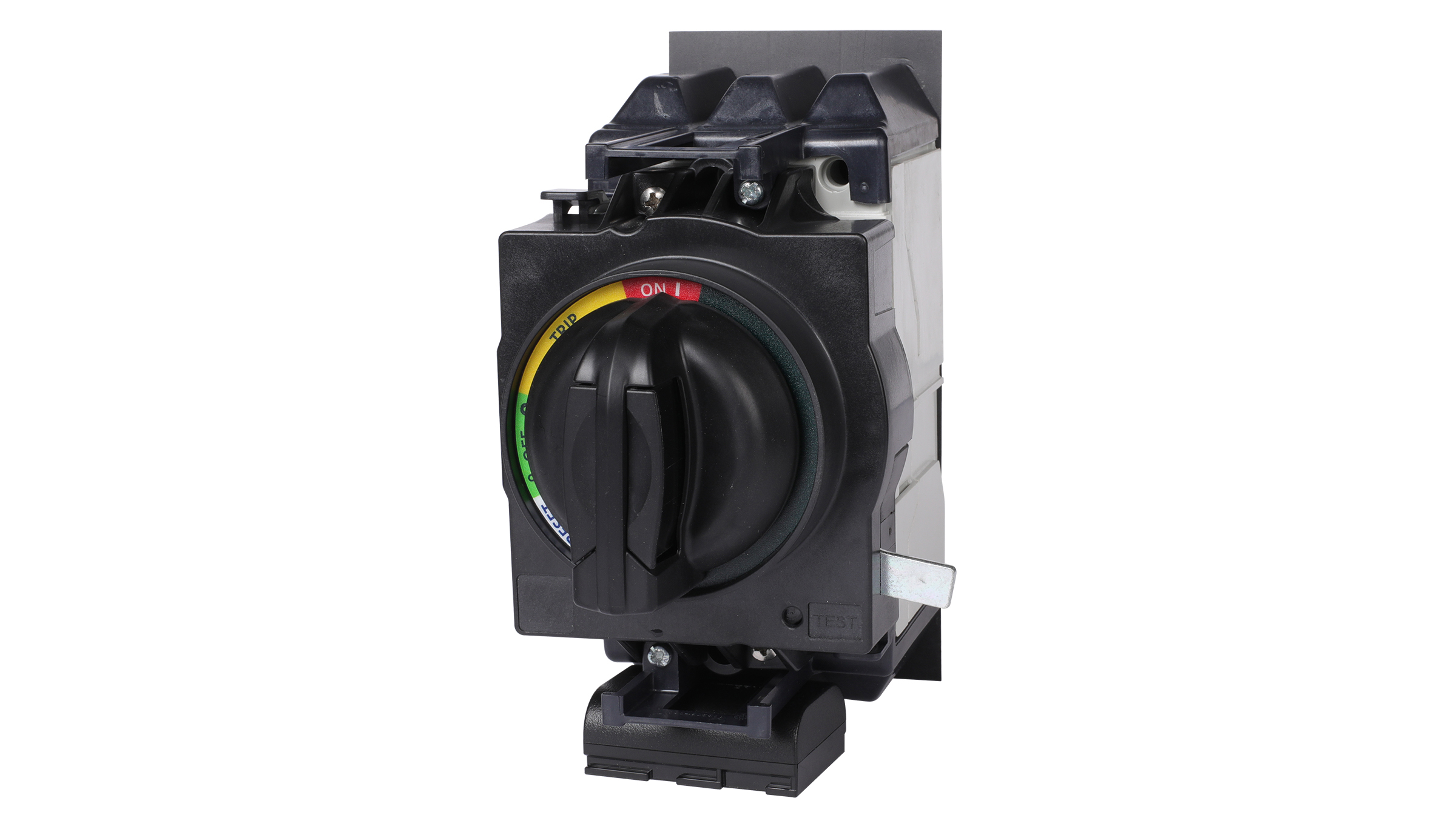 Opérateur rotatif 140G visible à travers une porte | Allen-Bradley