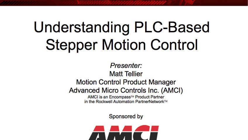 Webinar: Understanding PLC-Based Stepper Motion Control | Rockwell ...