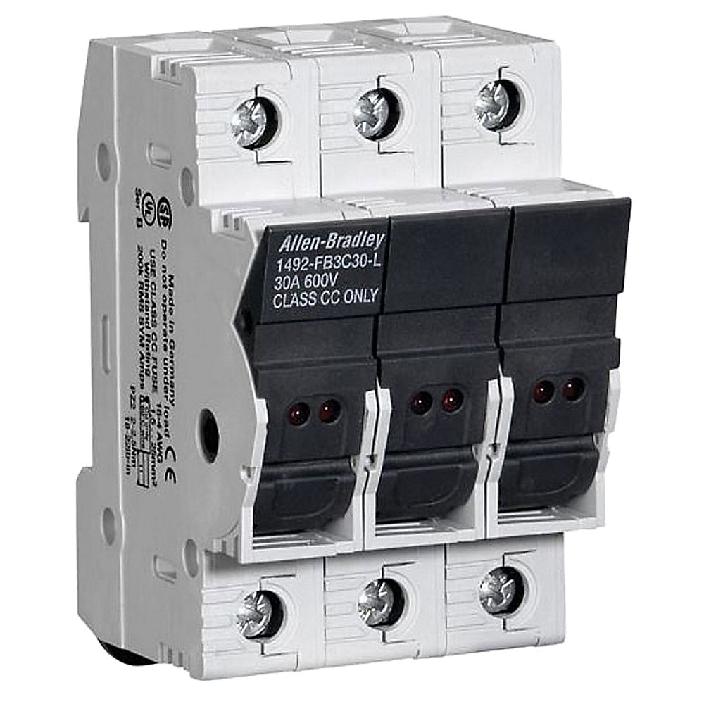 1492-FB3C30, Fuse Holder, 3 Pole Configuration, Class CC Type Fuses ...